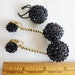 1960s Black Sequin & Rhinestone Go-go Earrings and Ring Set - Etsy
