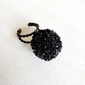 1960s Black Sequin & Rhinestone Go-go Earrings and Ring Set - Etsy