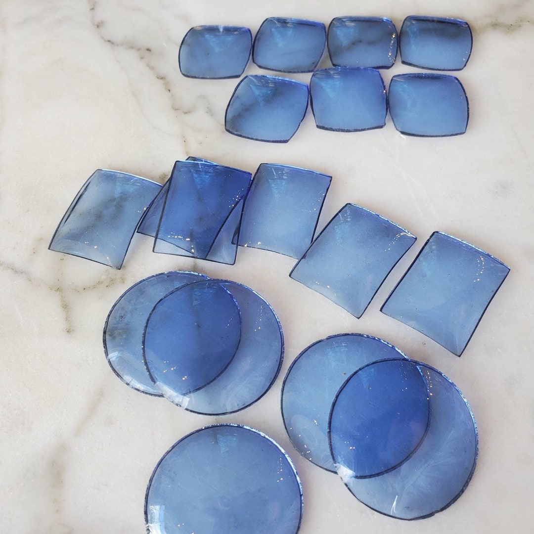 Vintage Blue Color Glass Watch Crystals - Your Choice - Etsy