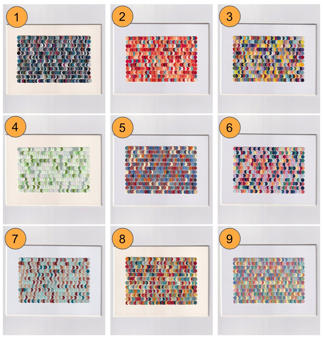 Dotted Lines Mixed Colors - Etsy