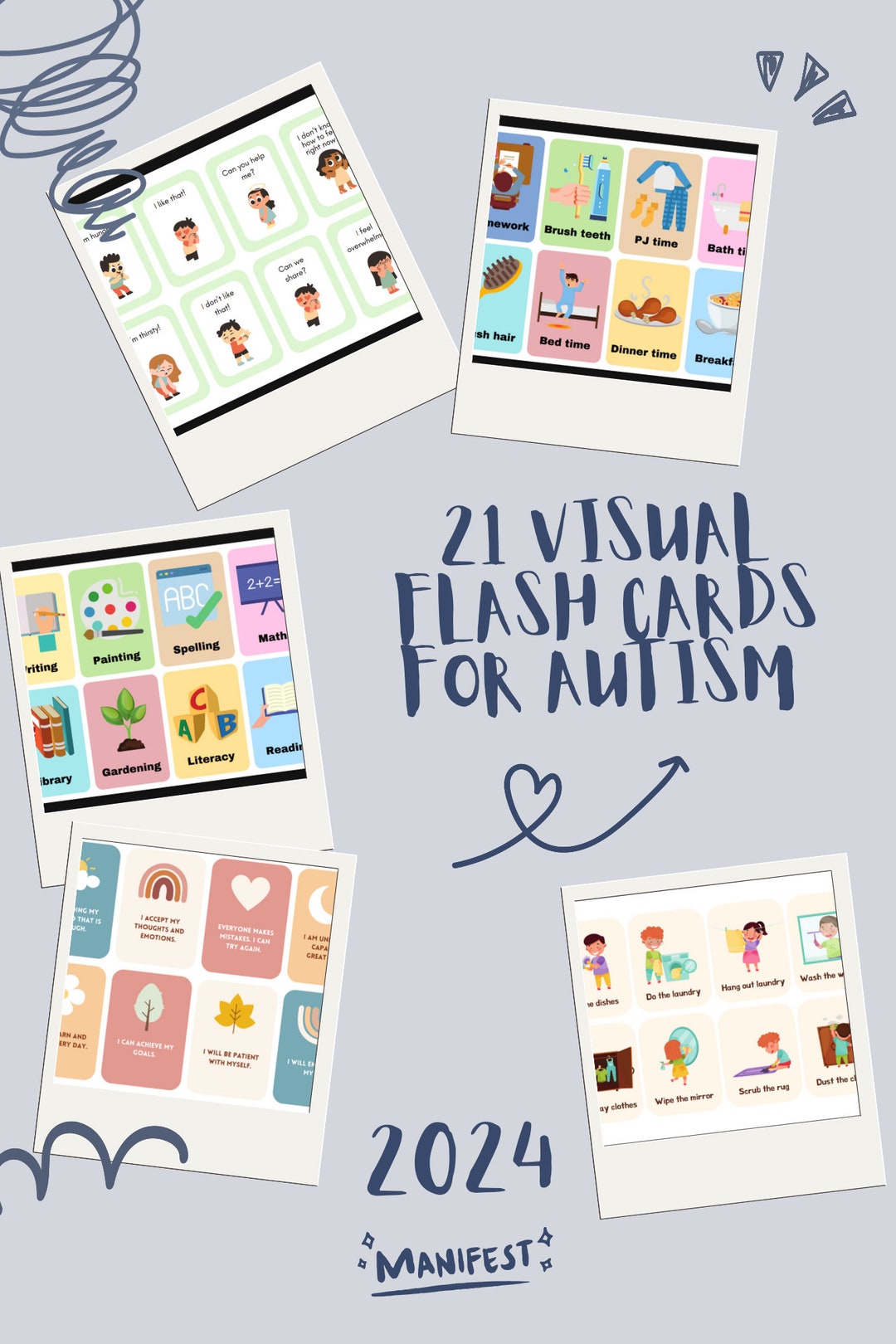 21 Visual Flash Cards for Autism - Etsy