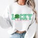 Lucky Charm PNG, St Patricks Day PNG, Four Leaf Clover PNG, Retro St ...