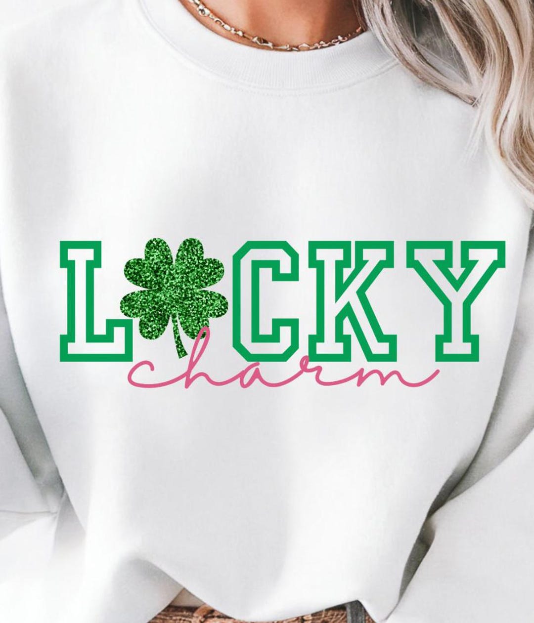 Lucky Charm PNG, St Patricks Day PNG, Four Leaf Clover PNG, Retro St ...