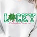 Lucky Charm PNG, St Patricks Day PNG, Four Leaf Clover PNG, Retro St ...