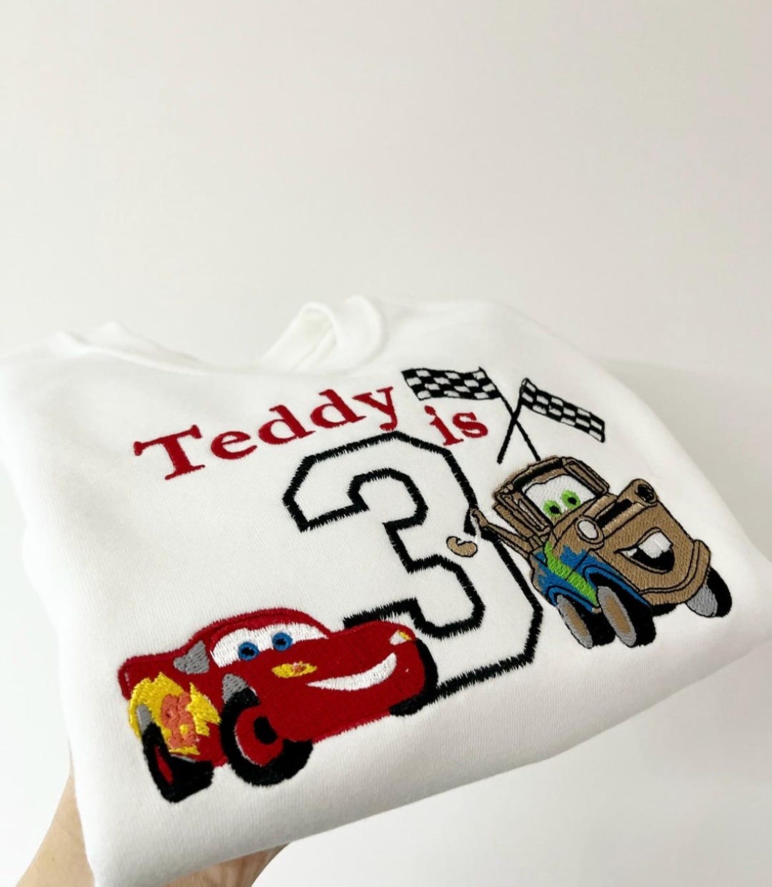 Personalised Embroidered Fast Car Theme Birthday Outfit | Mcqueen ...