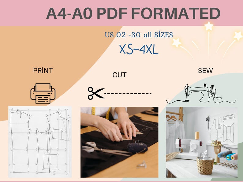 Printable Halter Neck A-line Dress Pattern in All Sizes XS-4XL ...