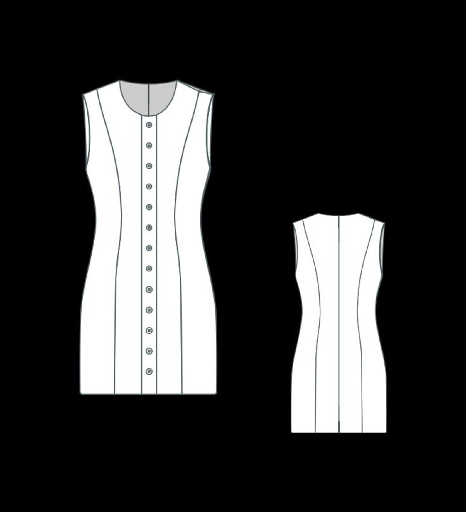 Mini Dress Sewing Pattern, Wedding & Party Dress (EU 02-30) (PDF ...
