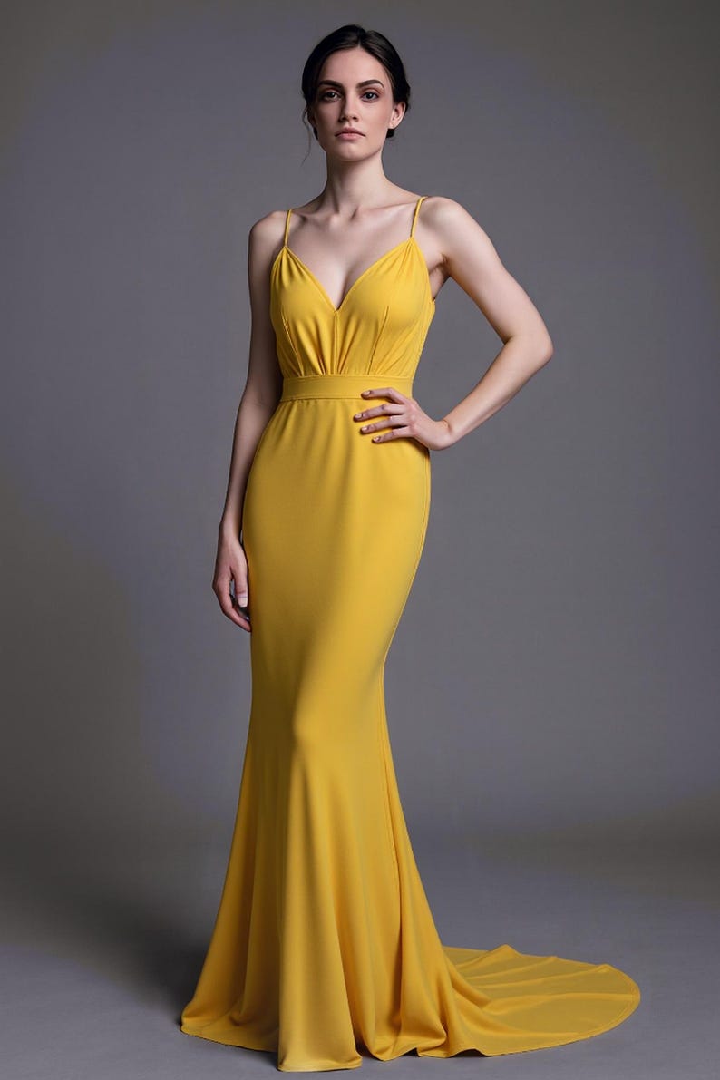 Evening Dress Sewing Pattern PDF XS–4XL V Neck Mermaid Gown - Etsy