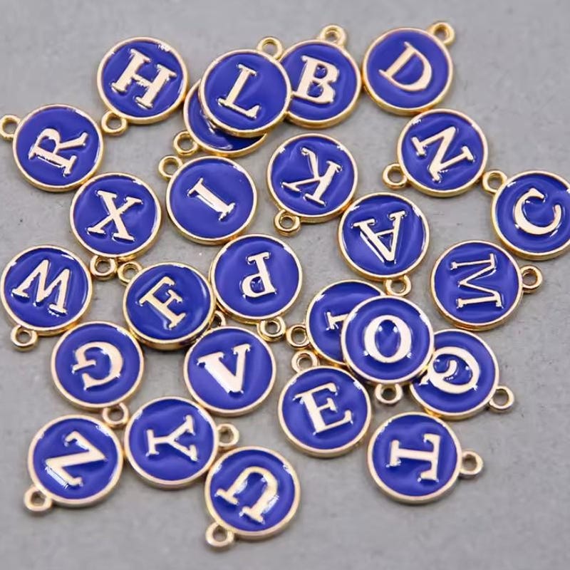 Enamel Letter Charms - Etsy