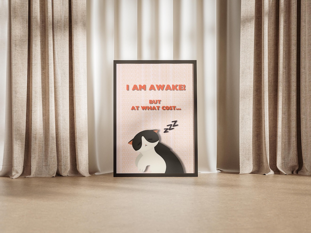 I Am Awake Print | Awake but at What Cost, Adult ADHD Life, ADHD Print ...