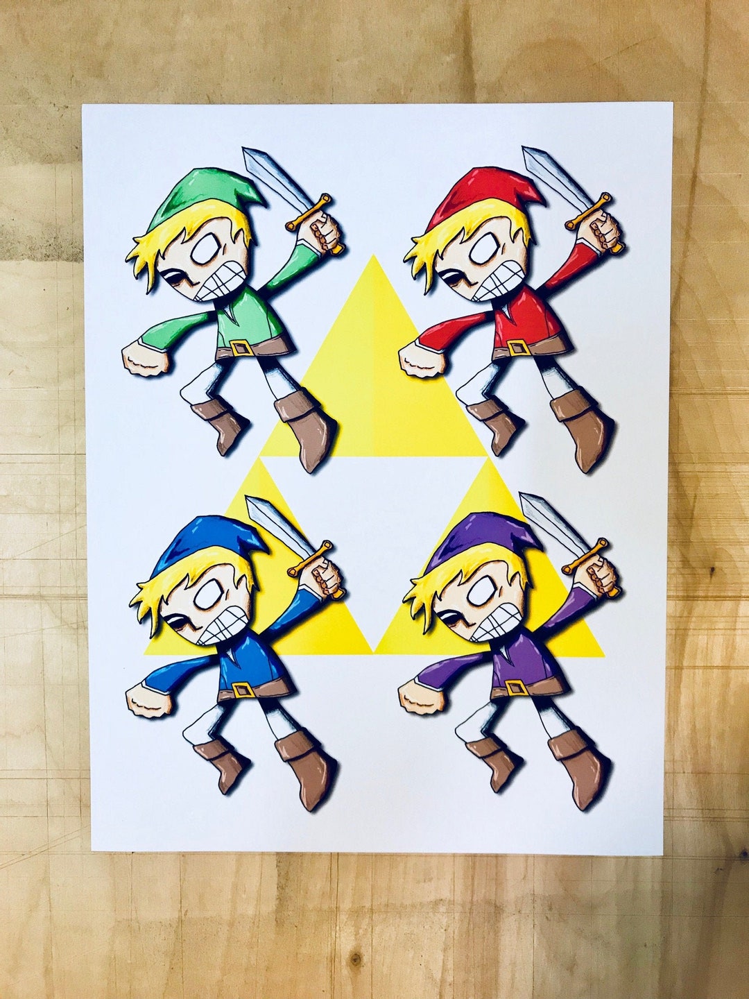 Legend of Zelda Link Art Print Nintendo Fanart Four Swords Adventure - Etsy