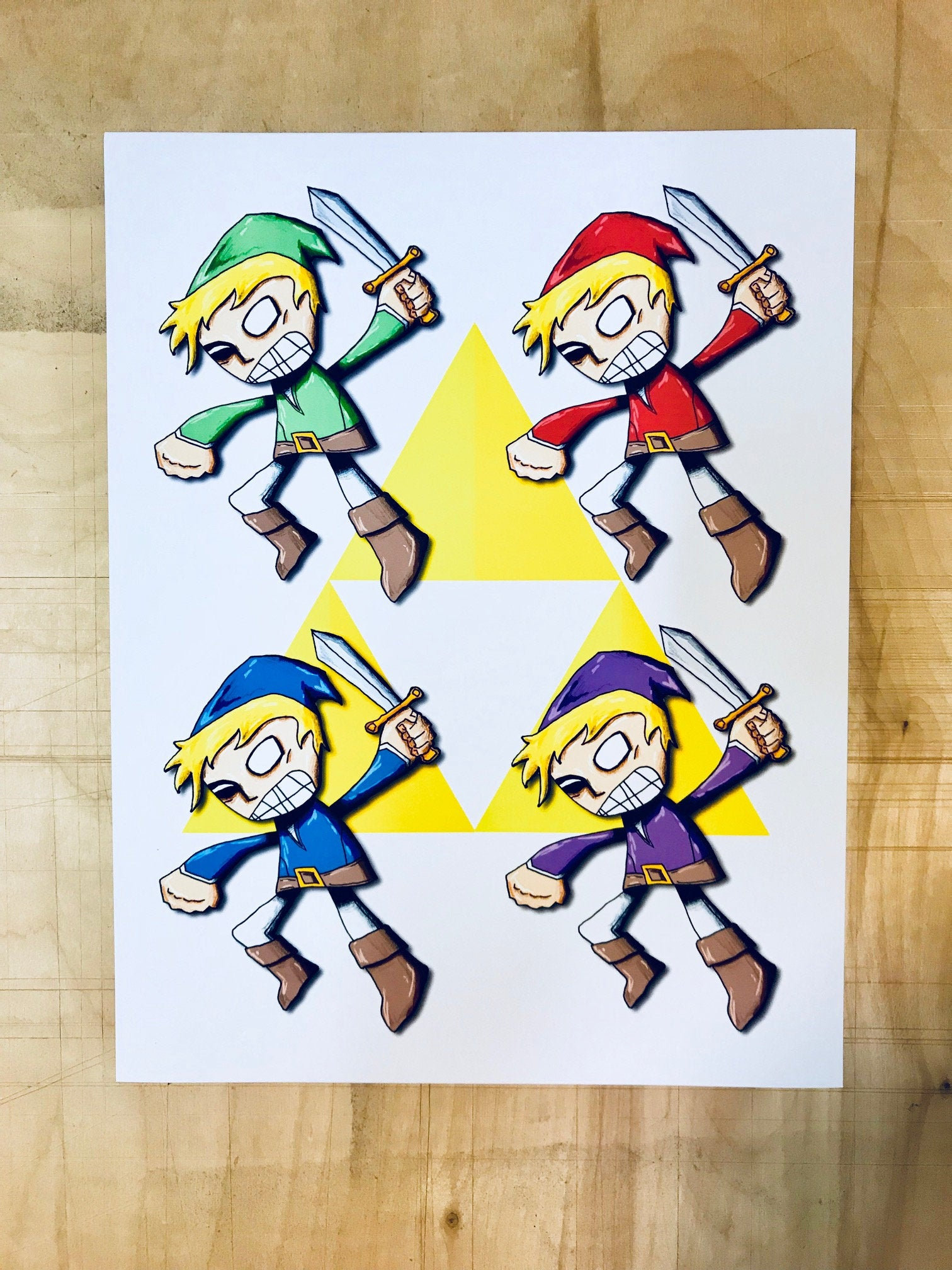 Legend of Zelda Link Art Print Nintendo Fanart Four Swords Adventure - Etsy