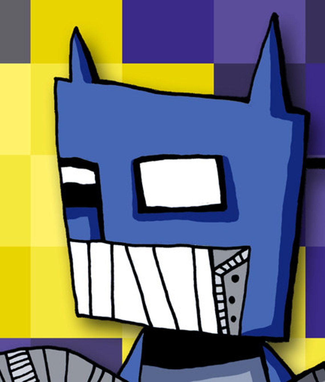 Robot Batman Illustration Art Print Superhero Comic Book - Etsy