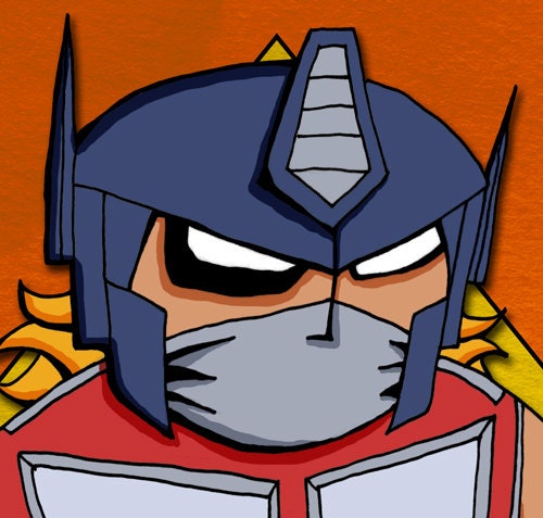 Optimo Lucha Libre Art Print Illustration Optimus Prime - Etsy