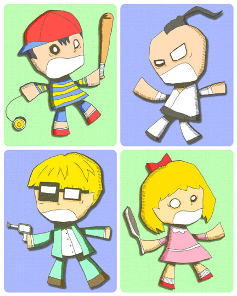 Nintendo Earthbound Art Print Video Game Illustration - Etsy