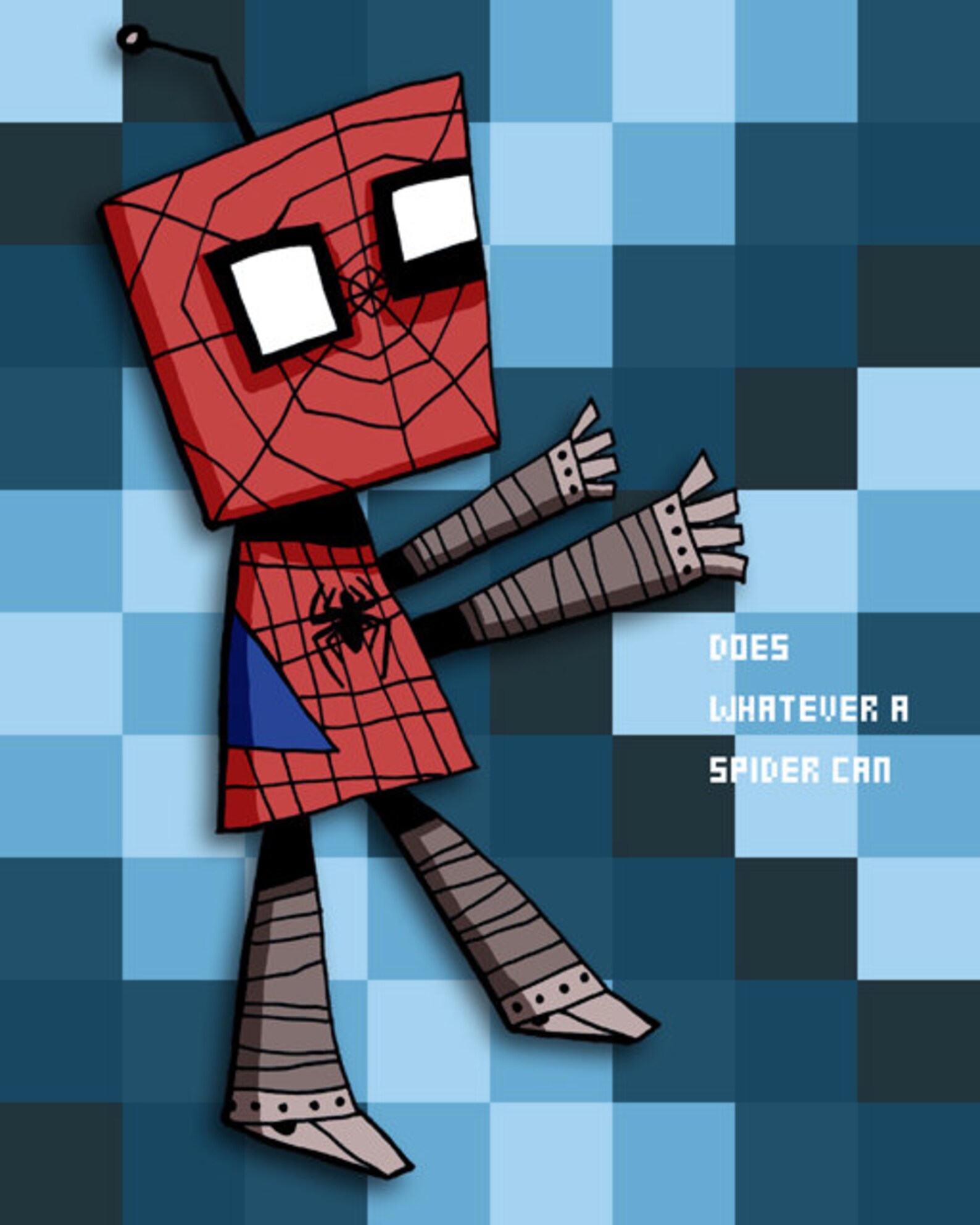 Robot Spider-man Art Illustration Print Superhero - Etsy