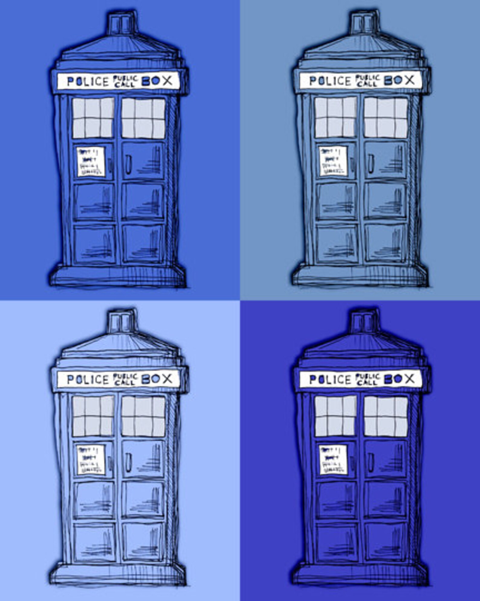 Tardis Doctor Who Art Drawing Print Illustration Etsy