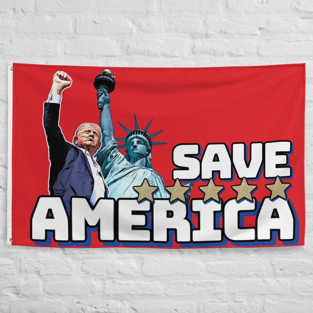 Save America Trump 2024 Statue of Liberty MAGA Flag - Etsy