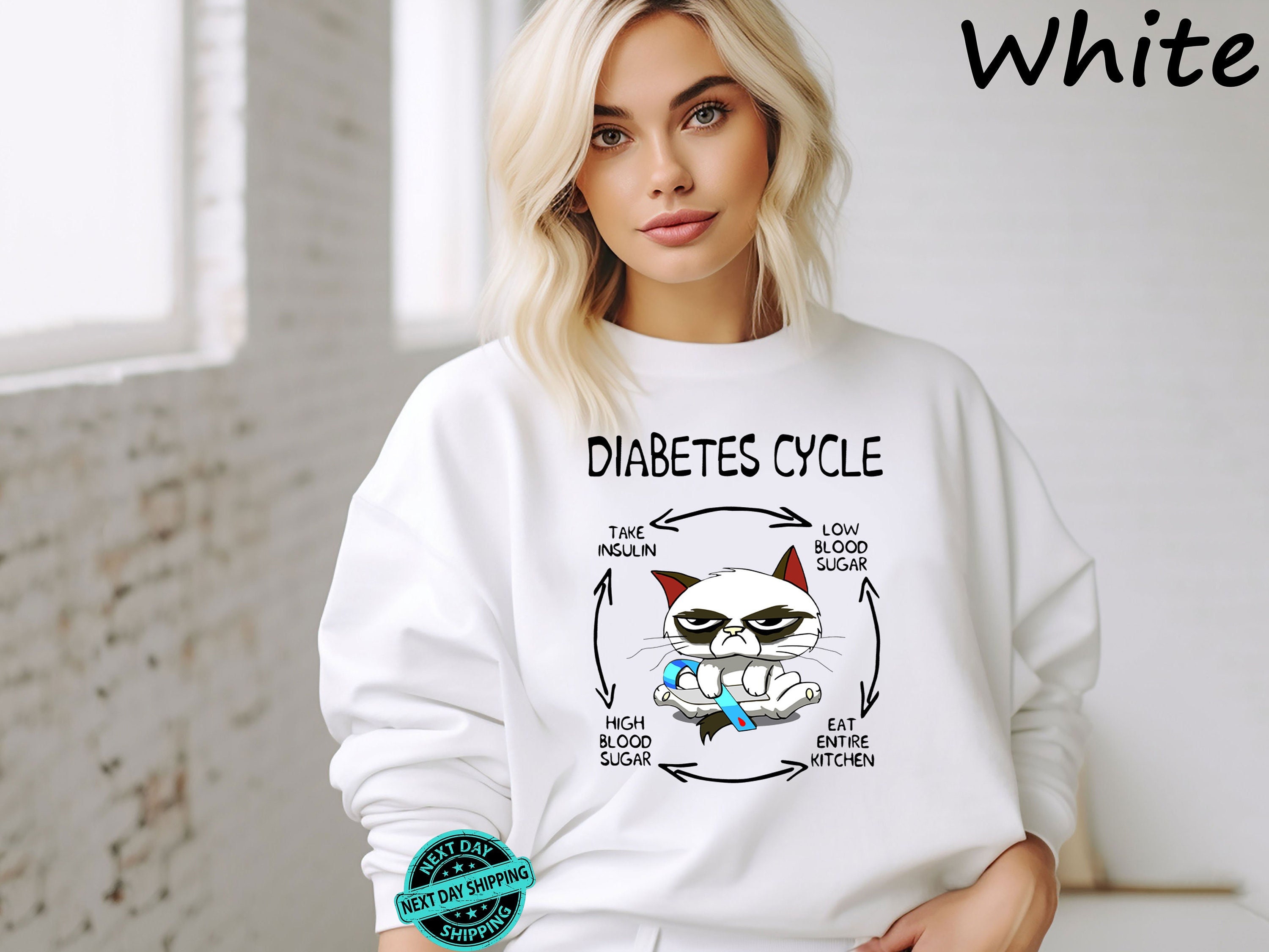 Diabetes Cycle Sweatshirt, Diabetes Awareness Sweatshirt, Diabetes ...