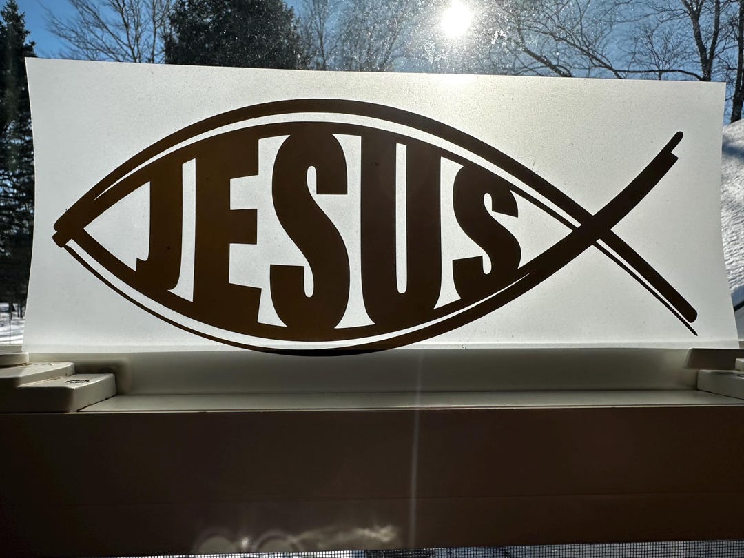 Christian Fish Decal for Cars, Tumblers, Laptops and More Jesus Fish ...