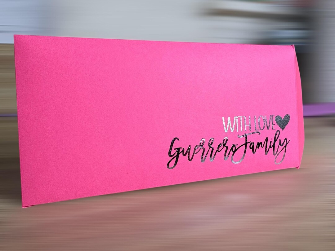 Personalized Foil Money Envelopes – Set of 5 Pastel or Bright Cardstock ...