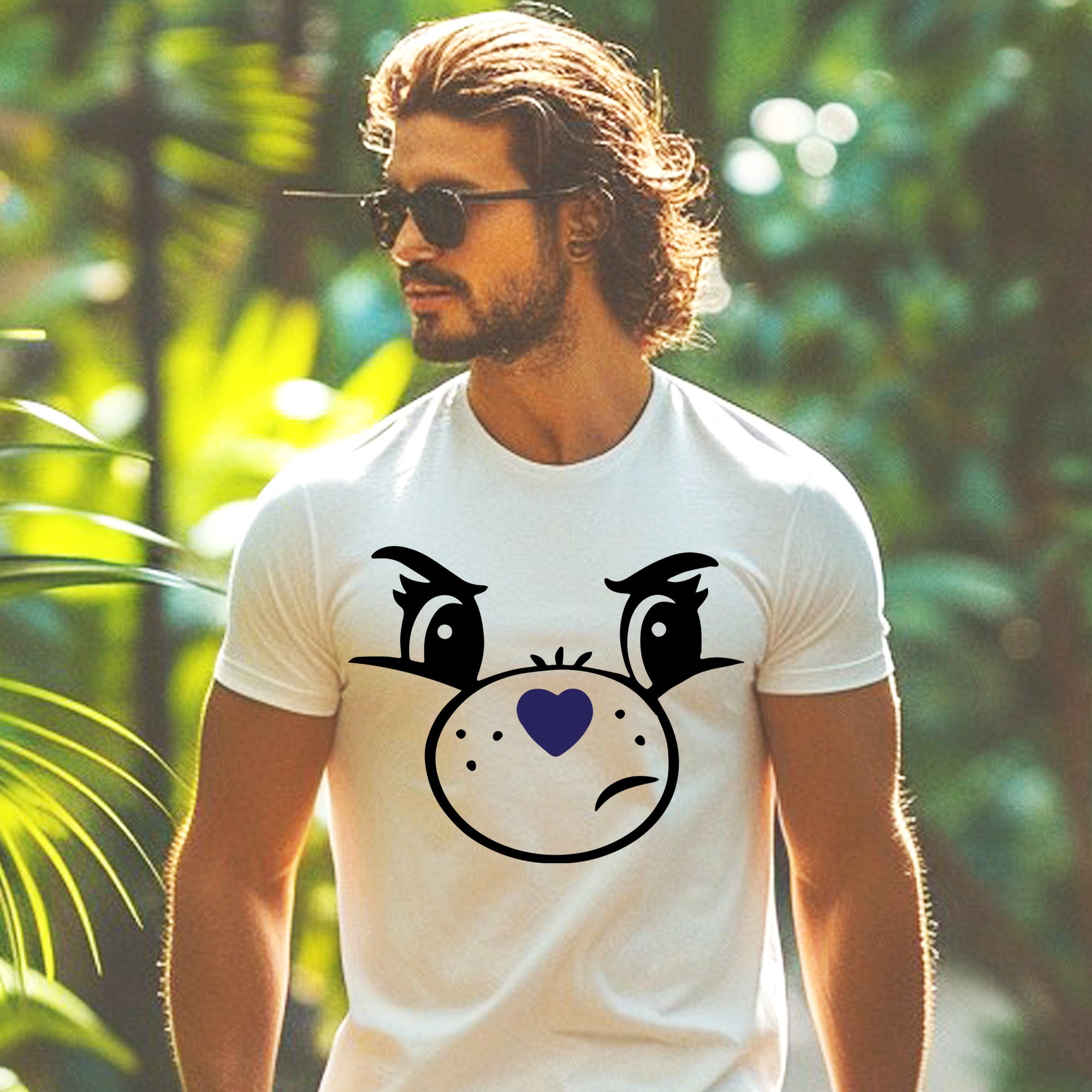 Vintage Grumpy Bear Face Svg-png Clip Art Files, Care Bears Head ...