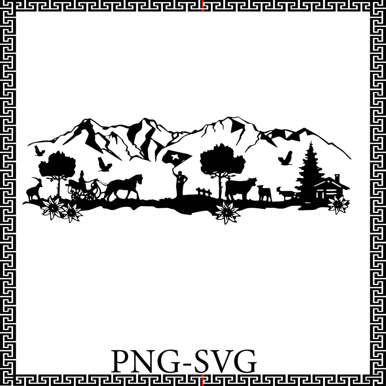 Plotter File Alpine Atmosphere, Digital,svg-png File, for All Common ...