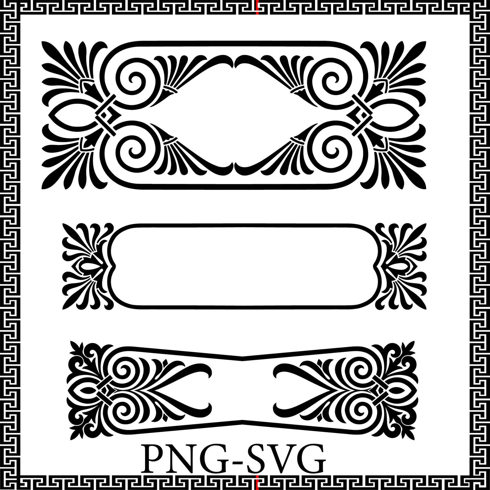 Greek Pattern Svg-png, Damask Svg-png Cut File, Pattern Clipart, Png ...