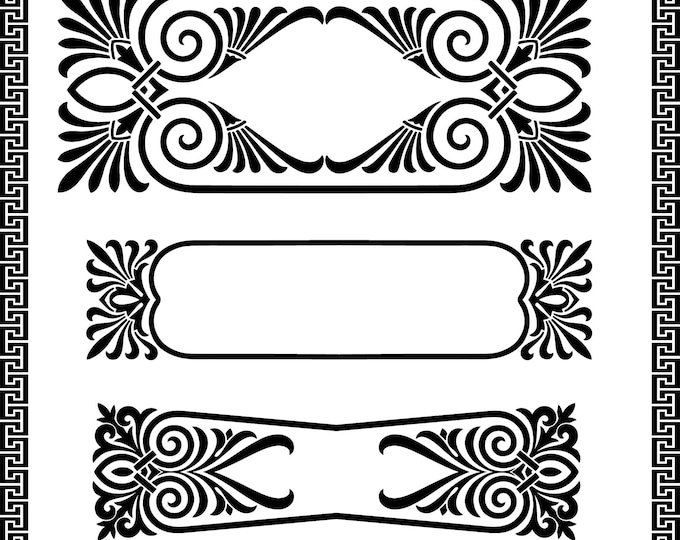 Greek Circle Key Frame Svg, Greek Svg Cut File, Pattern Clipart, Svg ...