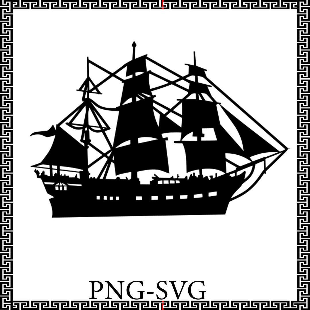 Sailing Ship Png-svg - Sail Boat Old Vintage Ship Silhouette Clipart ...