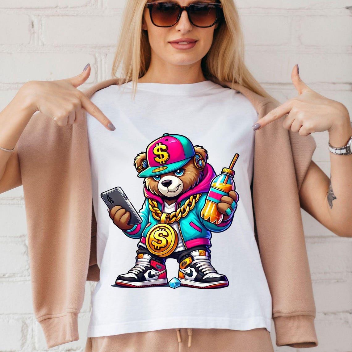 Hip Hop Graffiti Bear Cartoon Svg-png- Digital Download Svg-png ...