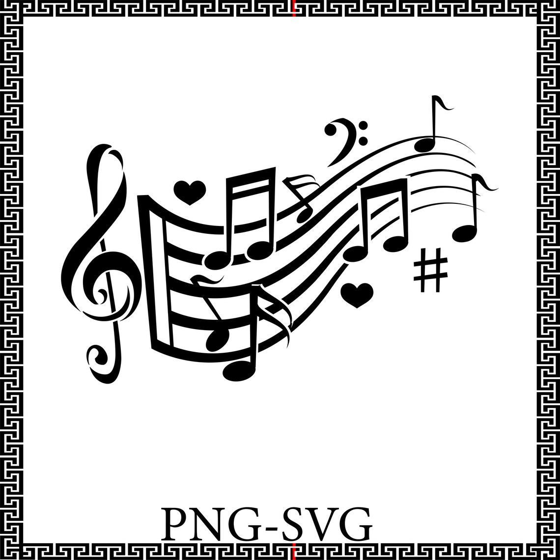 Musical Notes , Vector Cut Files SVG, PNG, Musical Notes Clipart Svg ...