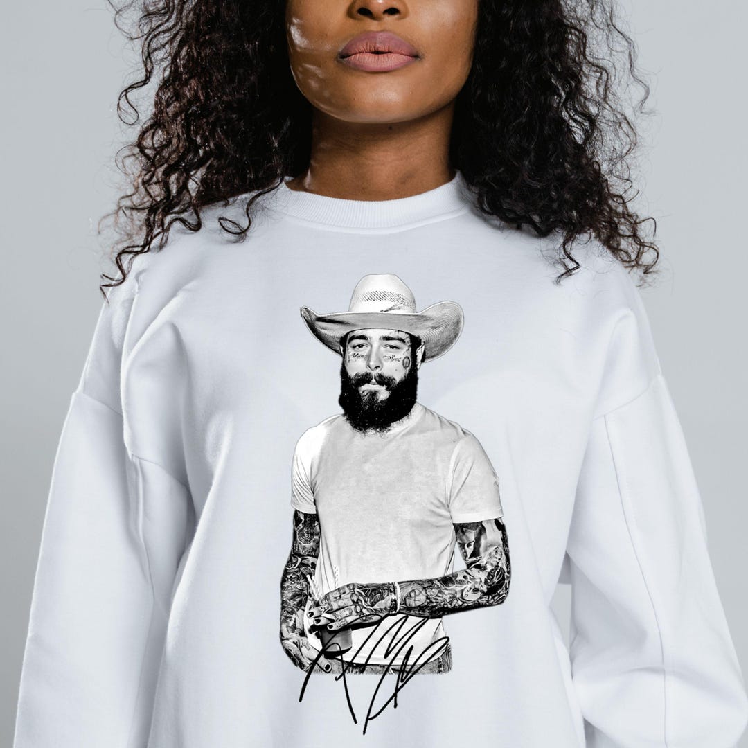 Cowboy Post Malone PNG, Rapper Western Clipart, Posty Sublimation ...