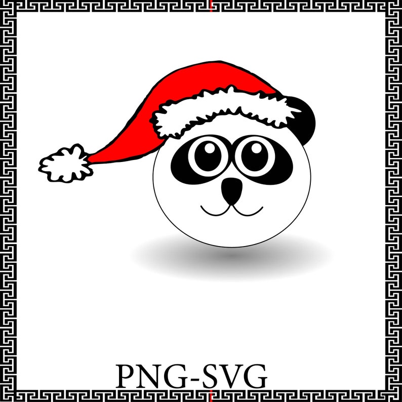 Cute Panda Png-svg,christmas Panda Png-svg, Cute Animal Png-svg, Panda ...