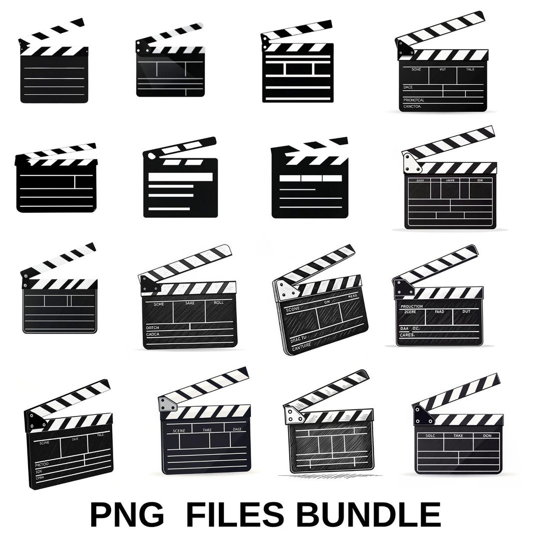 Blank Clapper Board PNG SVG: Movie Film Design (digital Download) - Etsy