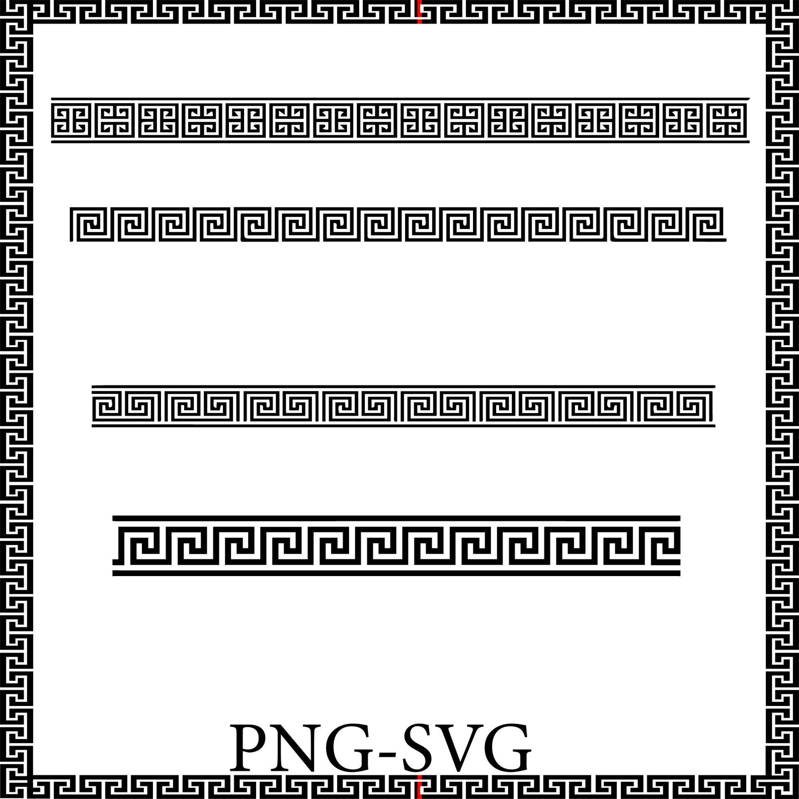 Greek Pattern Png-svg, Damask Png-svg Cut File, Pattern Clipart, Svg ...