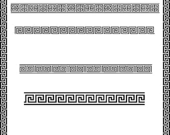 Greek Pattern Bundle 10 Pieces Png-svg, Damask Png-svg Cut File ...