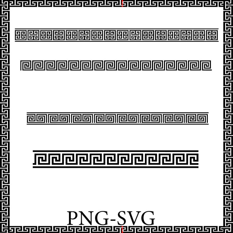 Greek Pattern Png-svg, Damask Png-svg Cut File, Pattern Clipart, Svg ...
