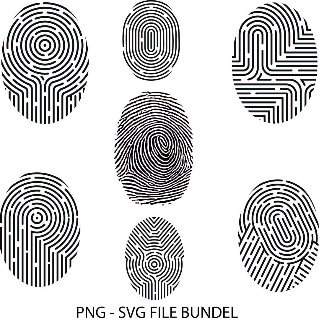Fingerprint Clipart: Thumbprint Svg-png, Biometric DNA (digital ...