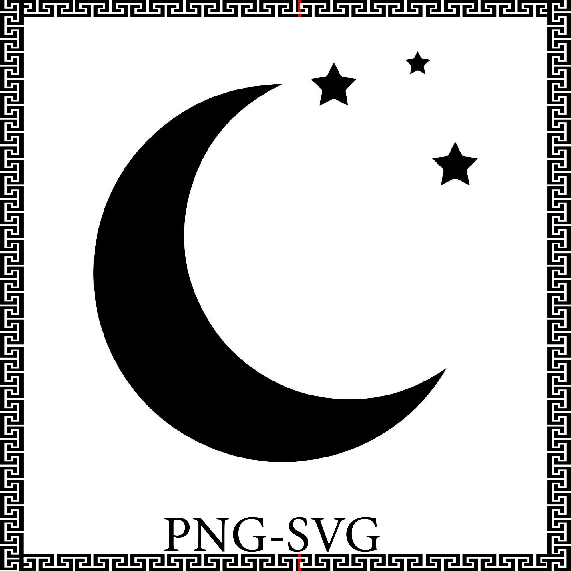 Crescent Moon Png-svg Files | Moon Cut Files Svg-png .moon Vector Files ...