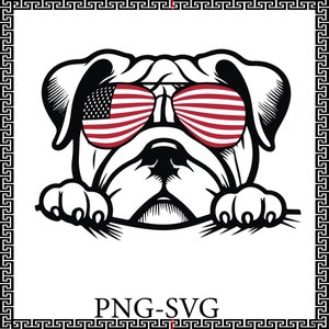 American Dog Svg-png, 4th of July Cut Files, Patriotic Dog Svg - Png ...