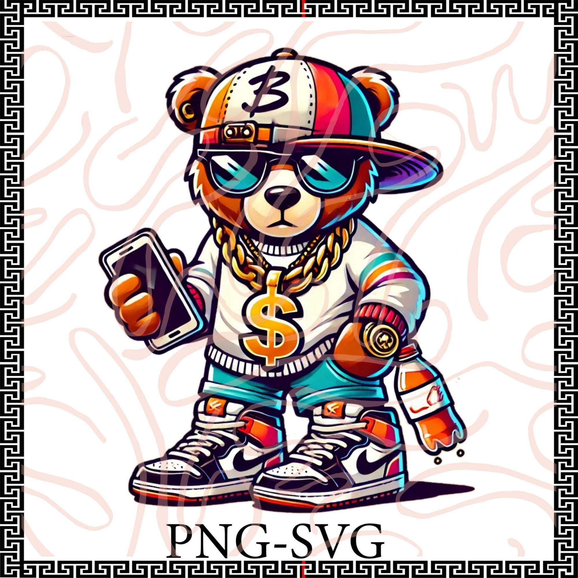 Graffiti Hip Hop Bear Cartoon Svg-png- Celebrate Theme Svg-png -ideal ...