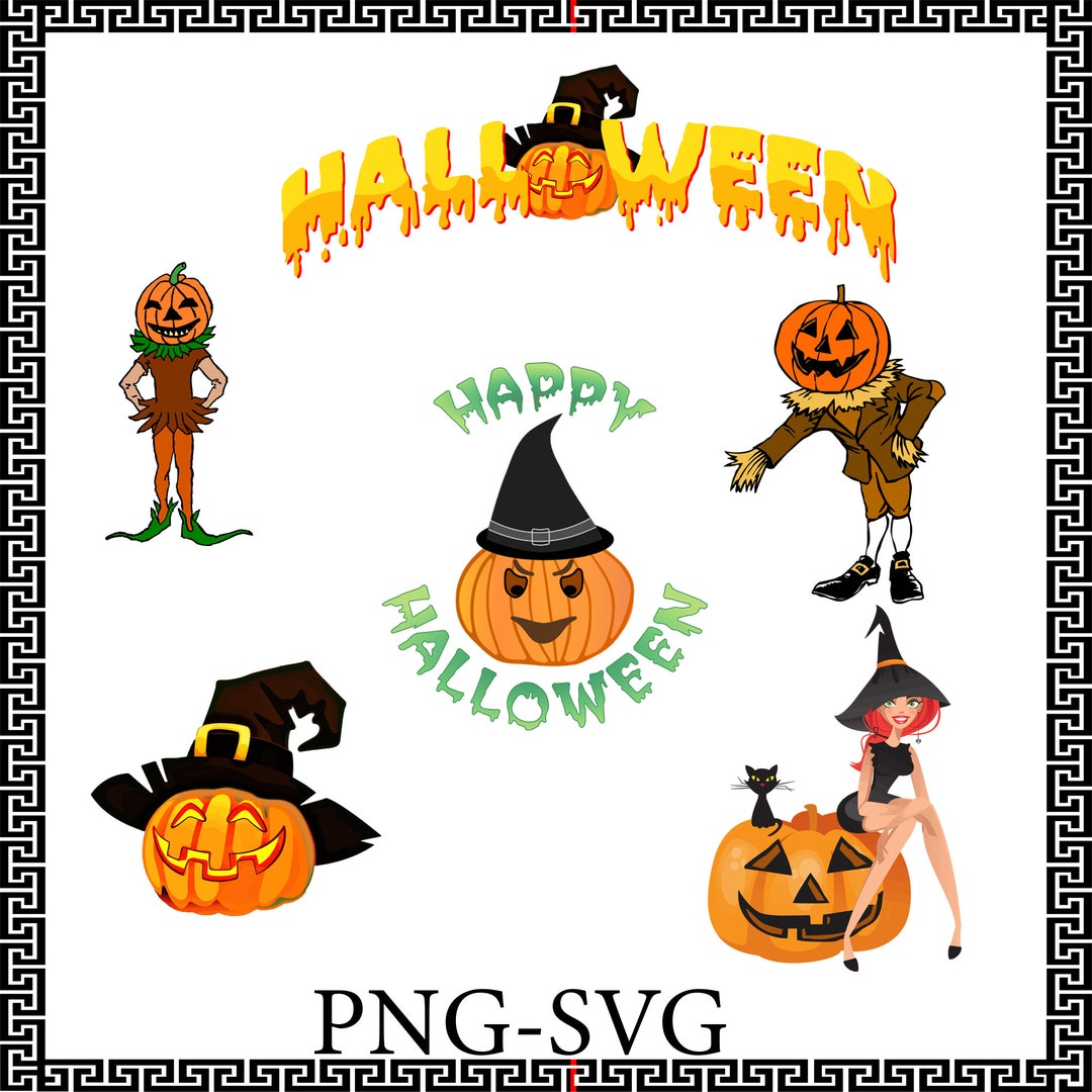 Halloween-Сute Ghost Witch Png-svg Bundle 17 Designs, Boo Png-svg ...