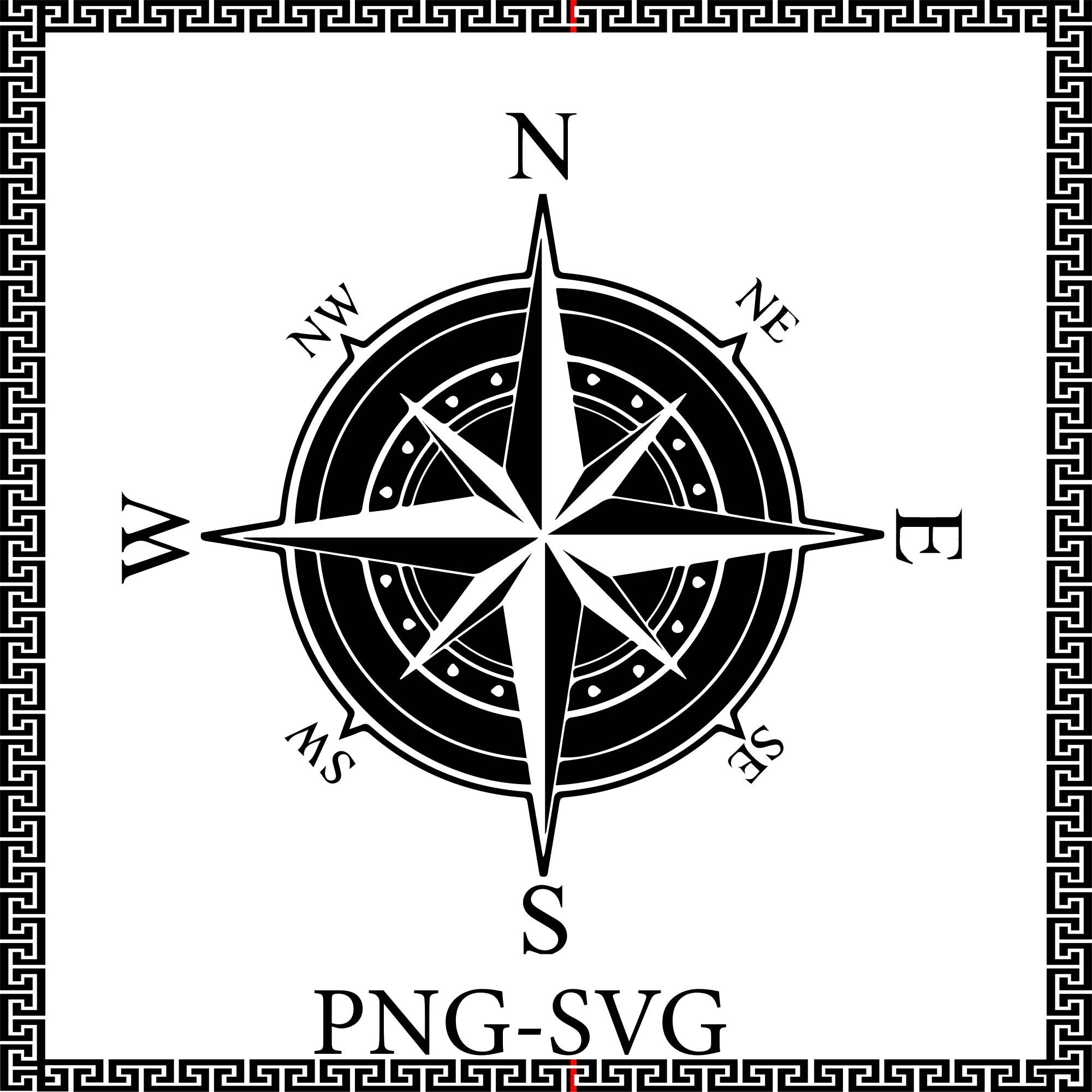 Compass Png-svg, Compass Rose Svg-png, Nautical Compass Svg-png Cricut ...