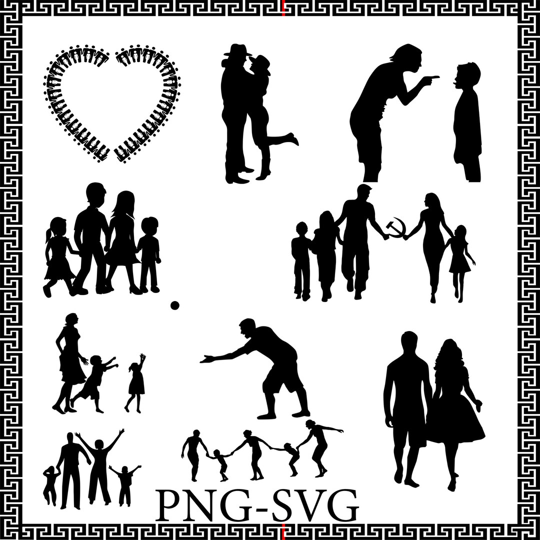 Family SVG PNG Bundle 40 Pieces, Family Clipart, Fathers Day Svg ...