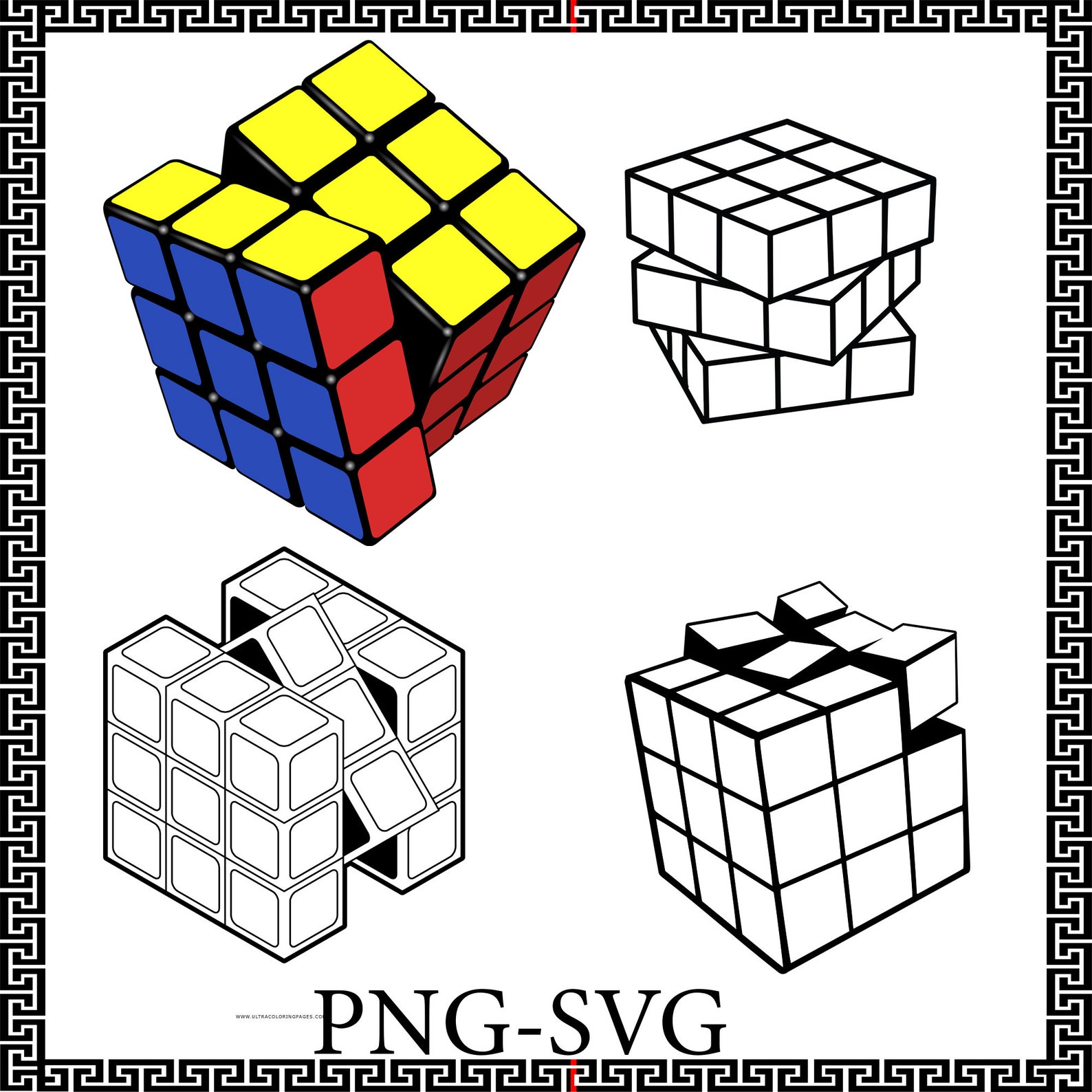 Rubiks Cube Png-svg, Cut File, Rubiks Cube Pattern Png, Rubiks Clipart Svg, Cute Png-svg Cut ...