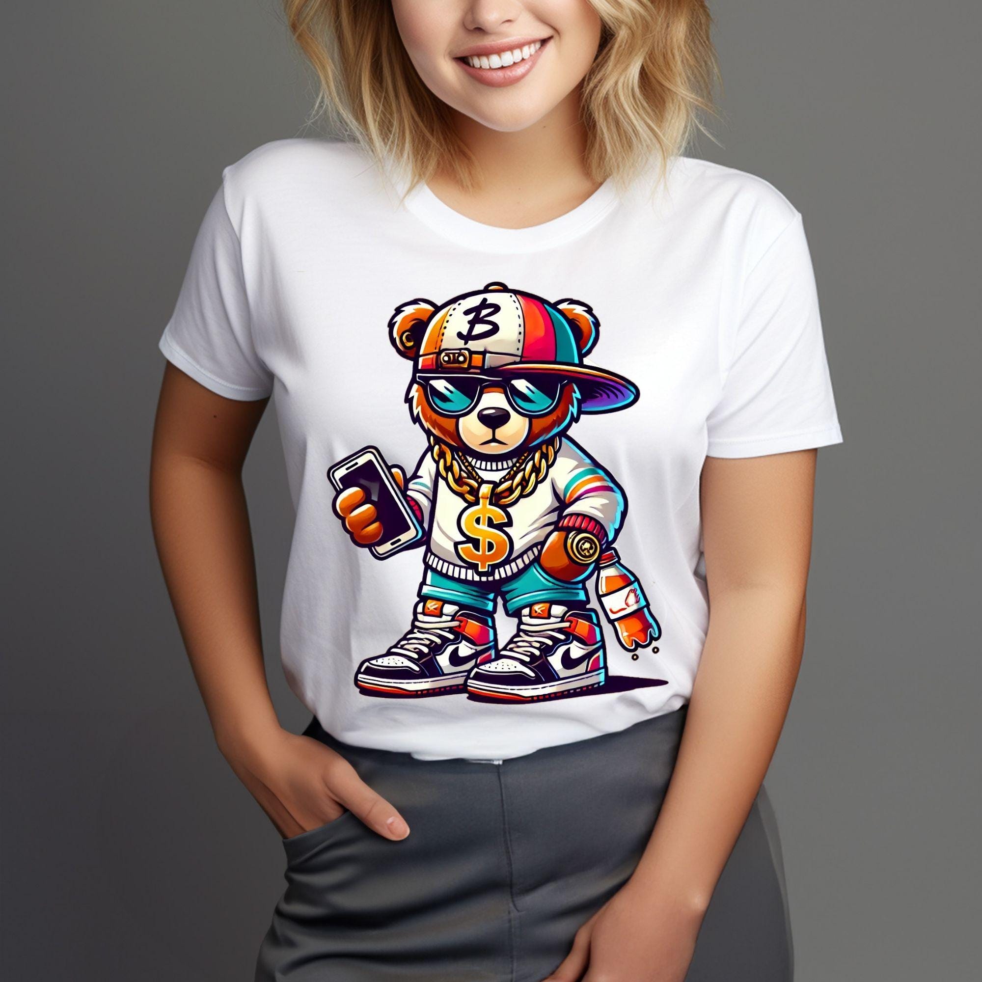 Graffiti Hip Hop Bear Cartoon Svg-png- Celebrate Theme Svg-png -ideal ...