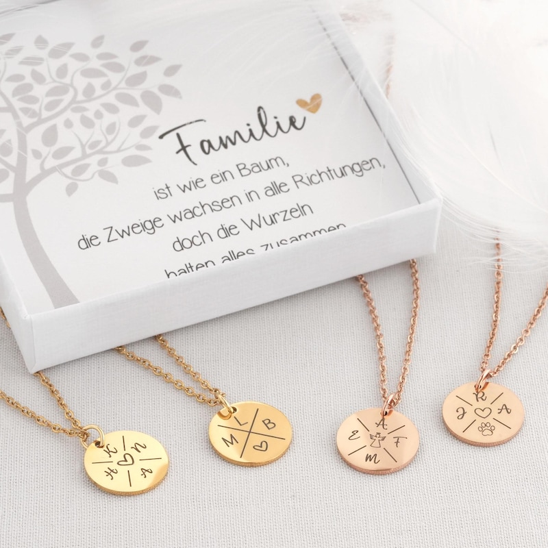 Personalisierte Kette Fur Mutter Echt Gold