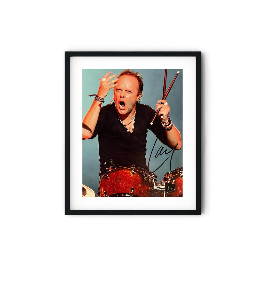 Autographed Metallica Lars Ulrich Photo Music Memorabilia - Etsy