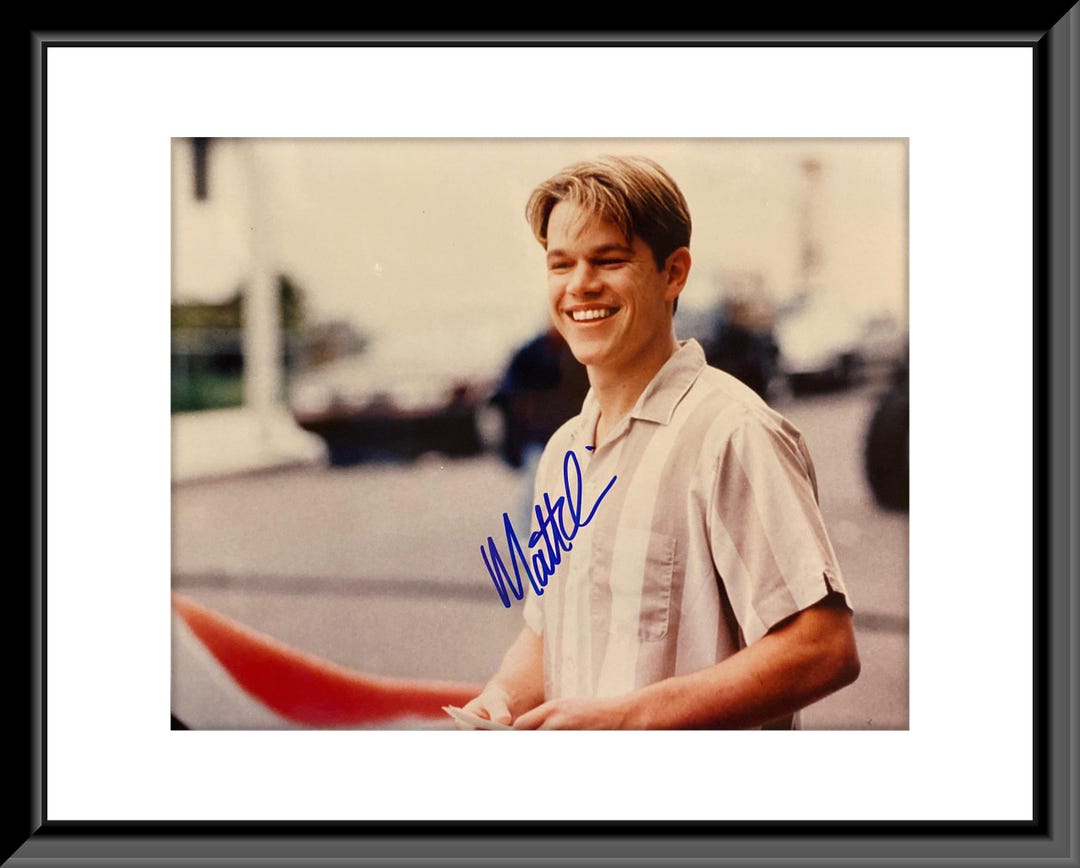 Matt Damon Autographed Movie Photo Collectible Memorabilia Signed by ...